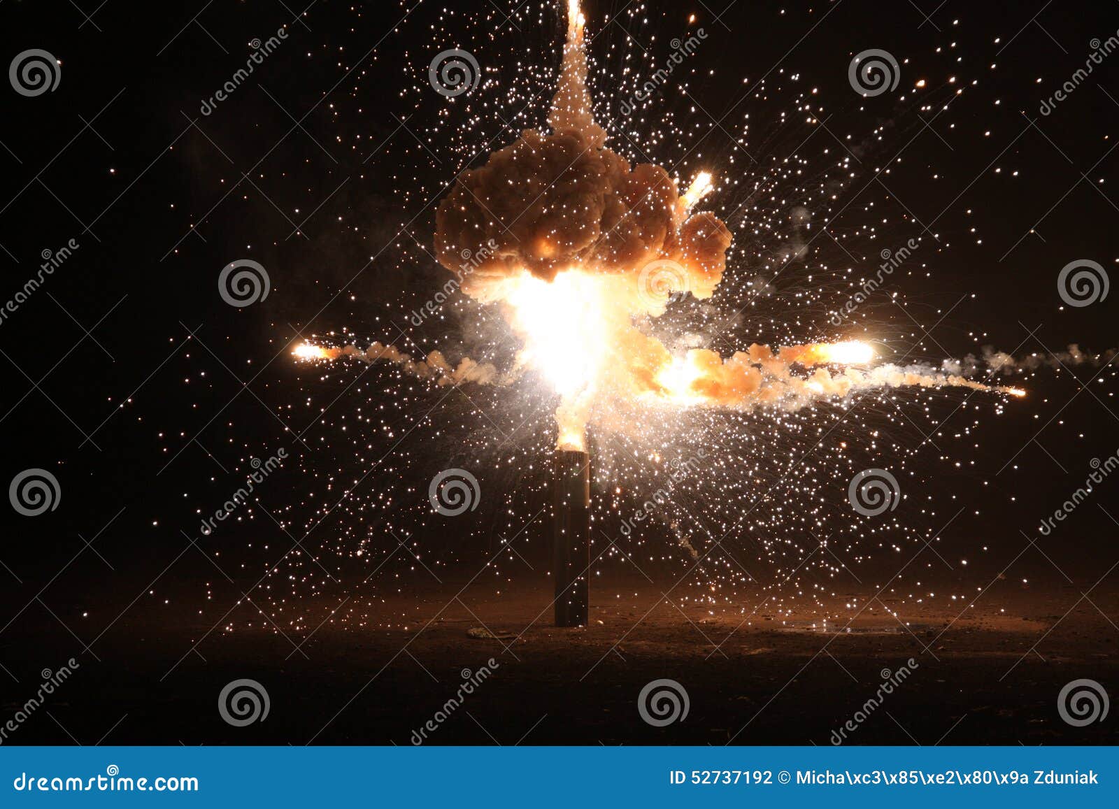 Explosion on the Black Background Stock Photo - Image of dynamite ...