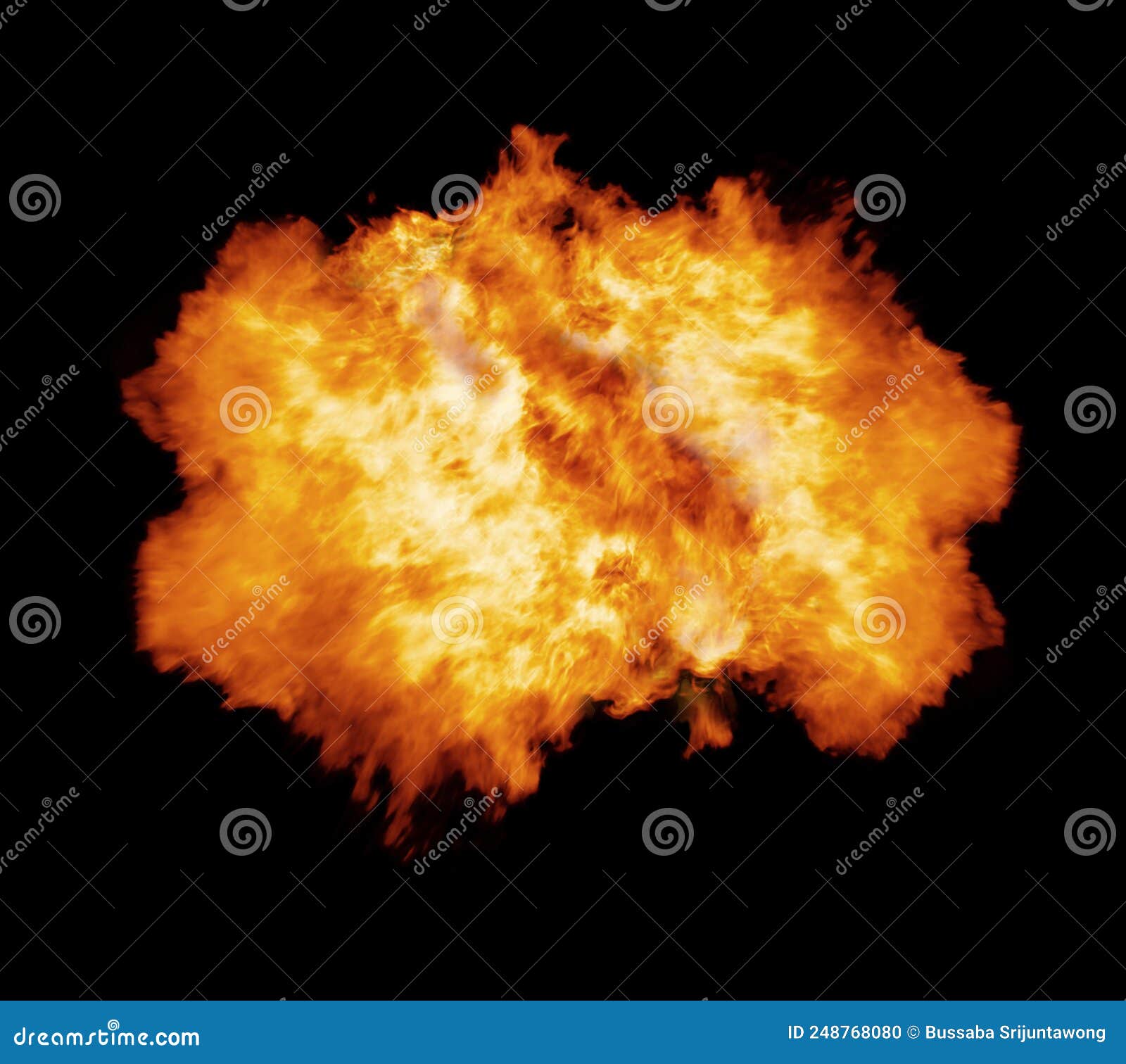 Explosion on Black Background Stock Photo - Image of raging, fire ...