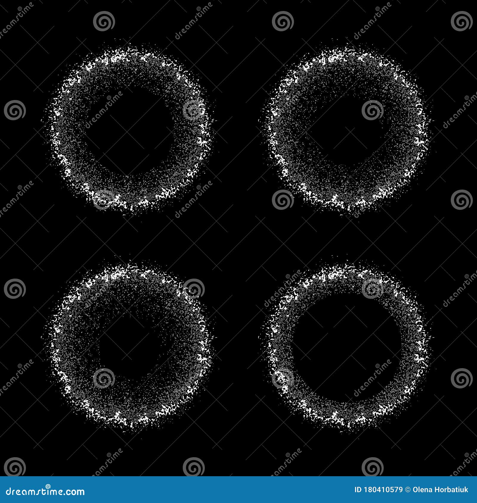 Explosion of Black Shards Ring. Vector Design Element Stock Vector ...