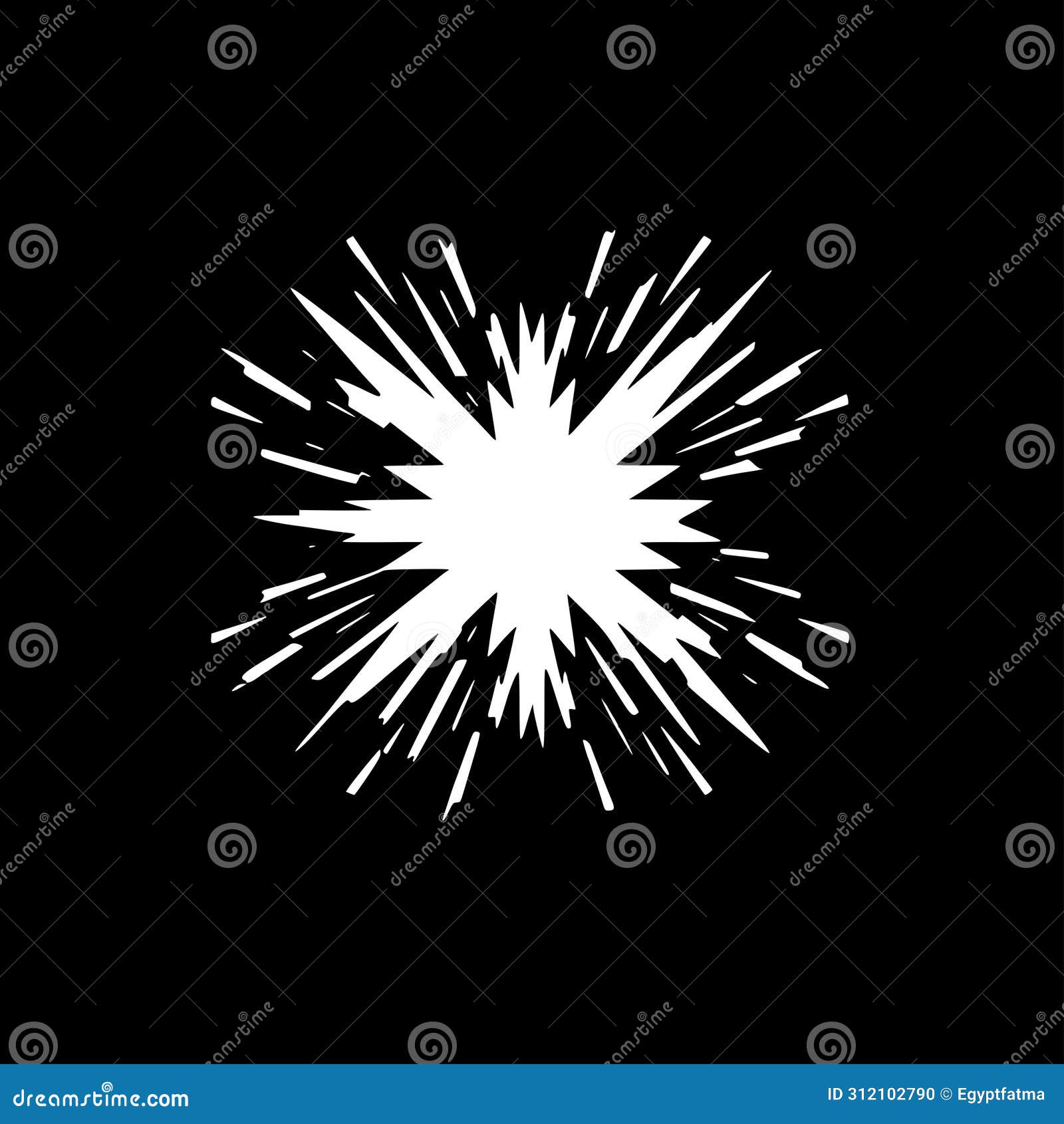 Explosion - Black and White Isolated Icon - Vector Illustration Stock ...