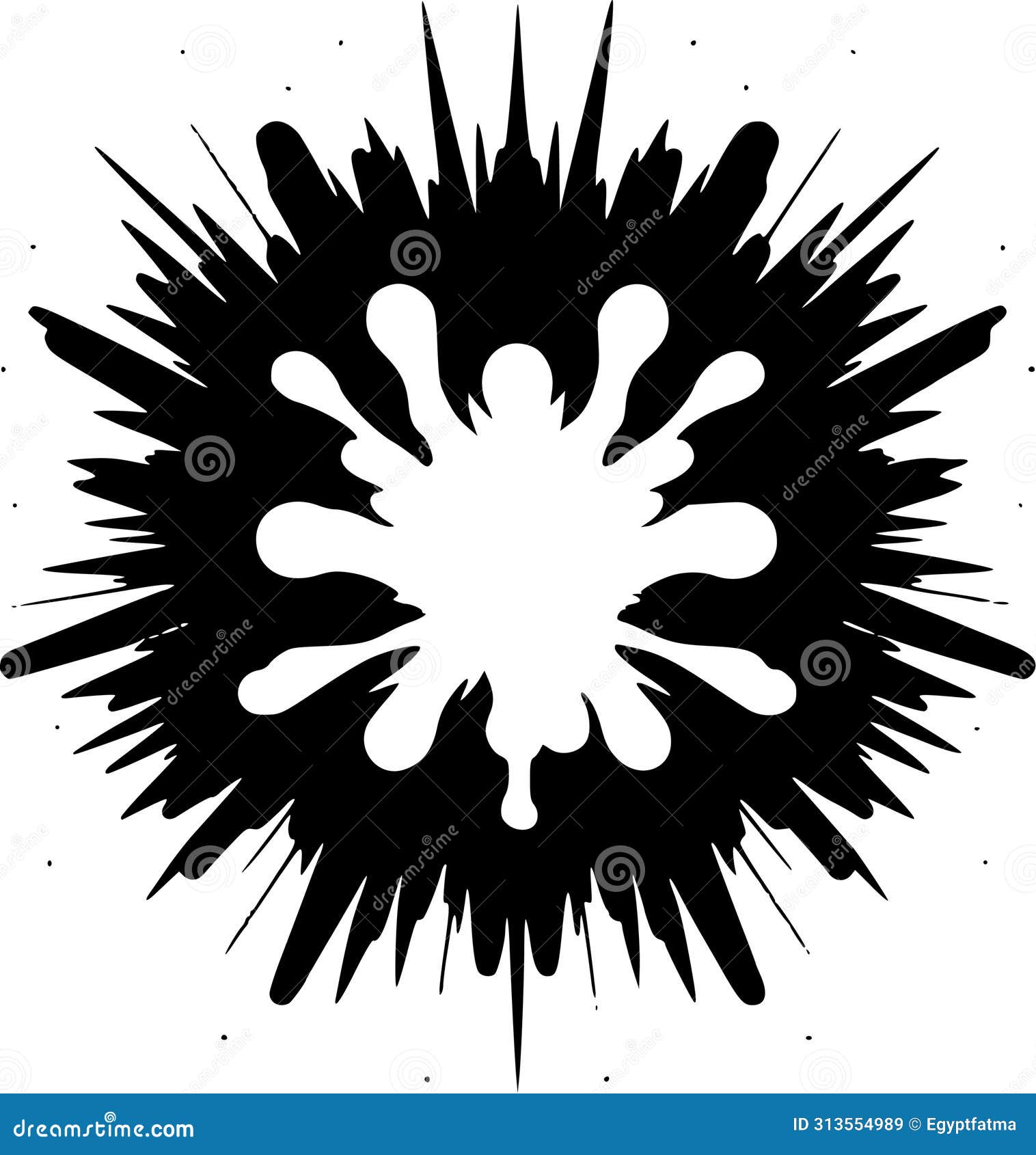 Explosion - Black and White Isolated Icon - Vector Illustration Stock ...