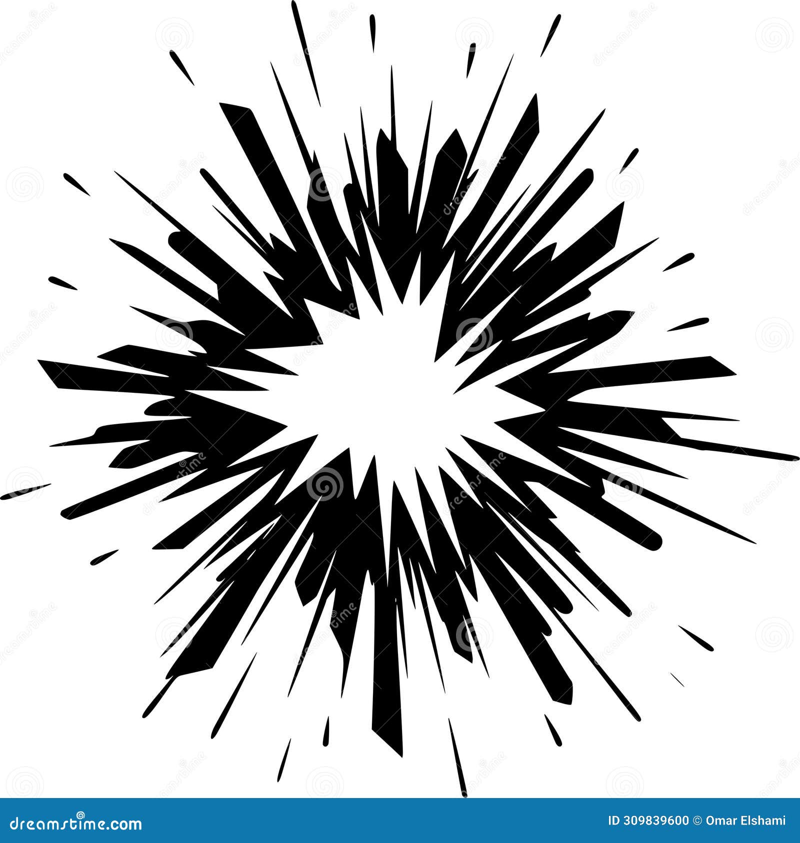 Explosion - Black and White Isolated Icon - Vector Illustration Stock ...