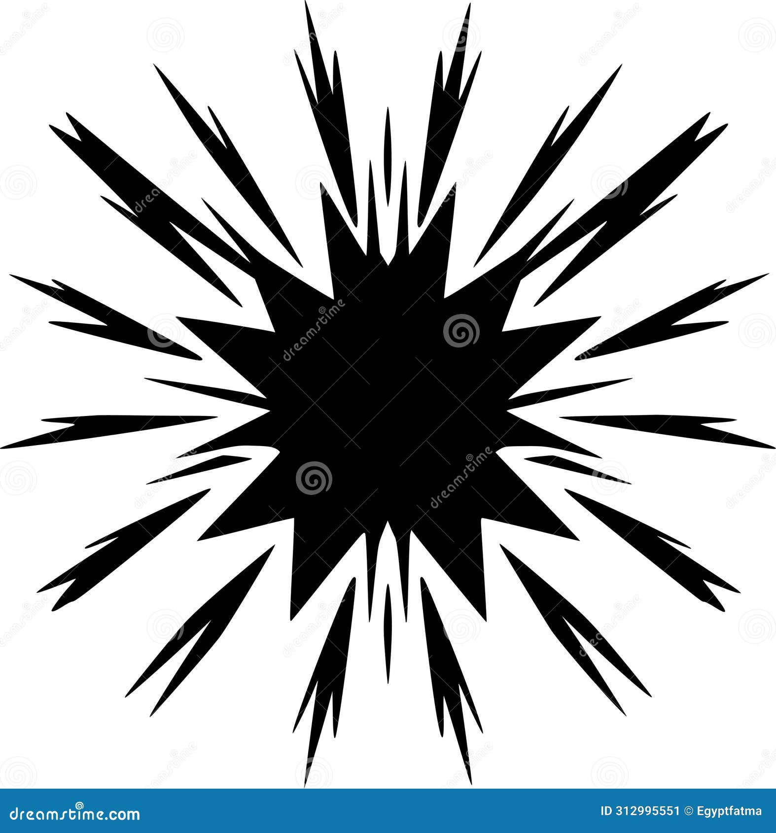 Explosion - Black and White Vector Illustration Stock Vector ...