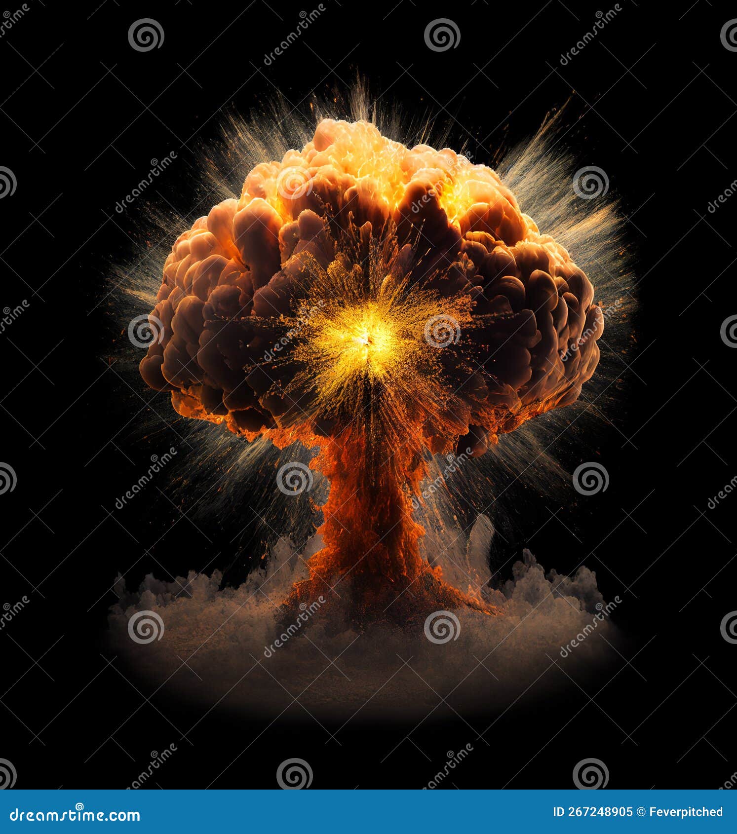 Firey Explosion Of Color Brainwaves Souls Of Humans AI Generative ...