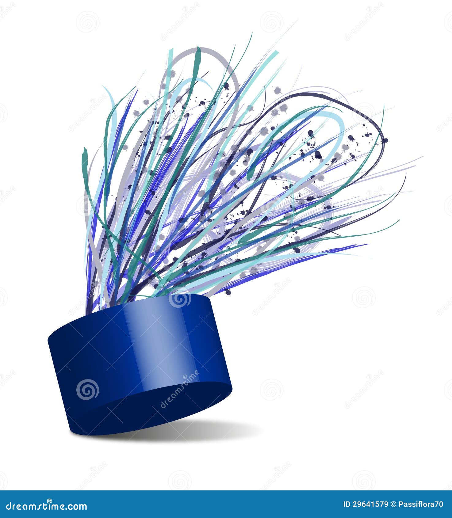 Explosion in blue stock vector. Illustration of blue - 29641579