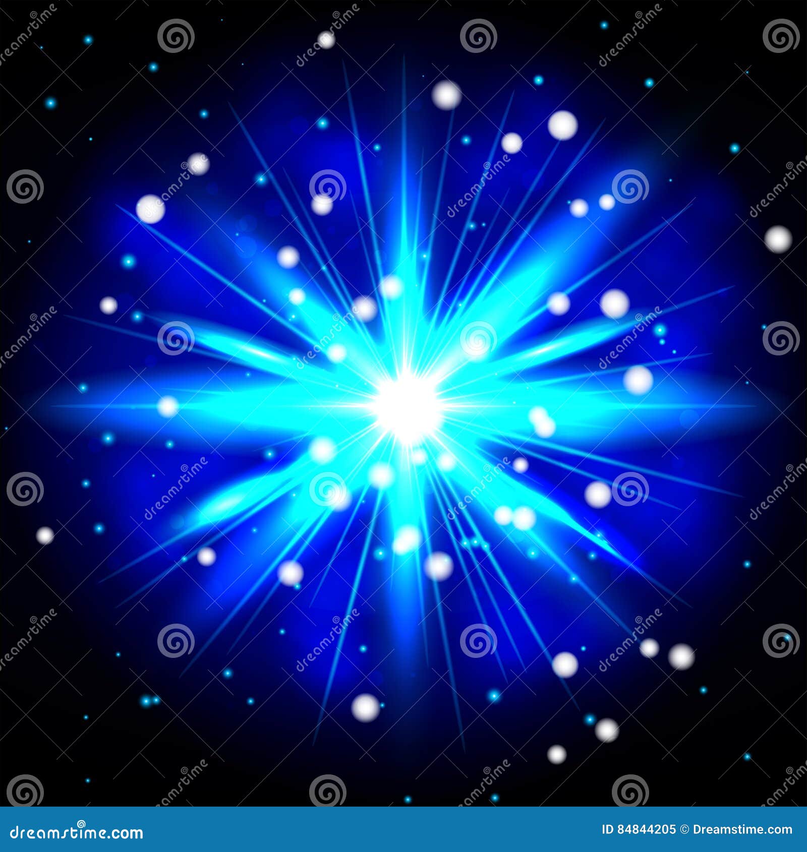 An Explosion on a Blue Background Stock Vector - Illustration of color ...