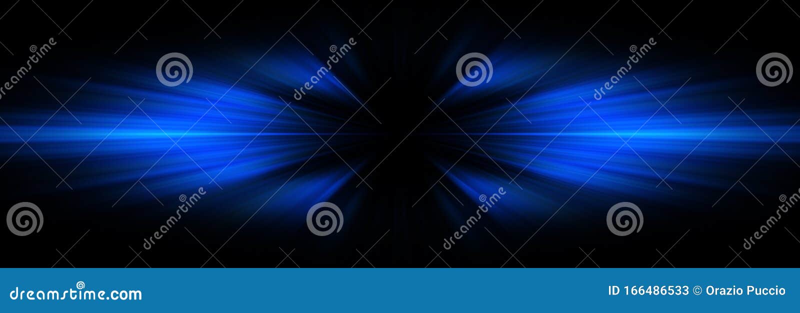 Explosion of Blue Light on a Black Background Stock Illustration ...