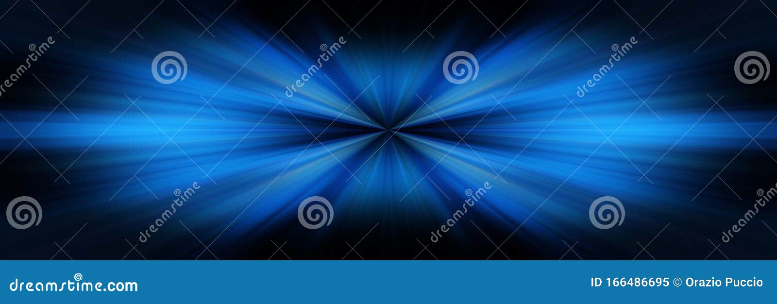 Explosion of Blue Light on a Black Background Stock Illustration ...