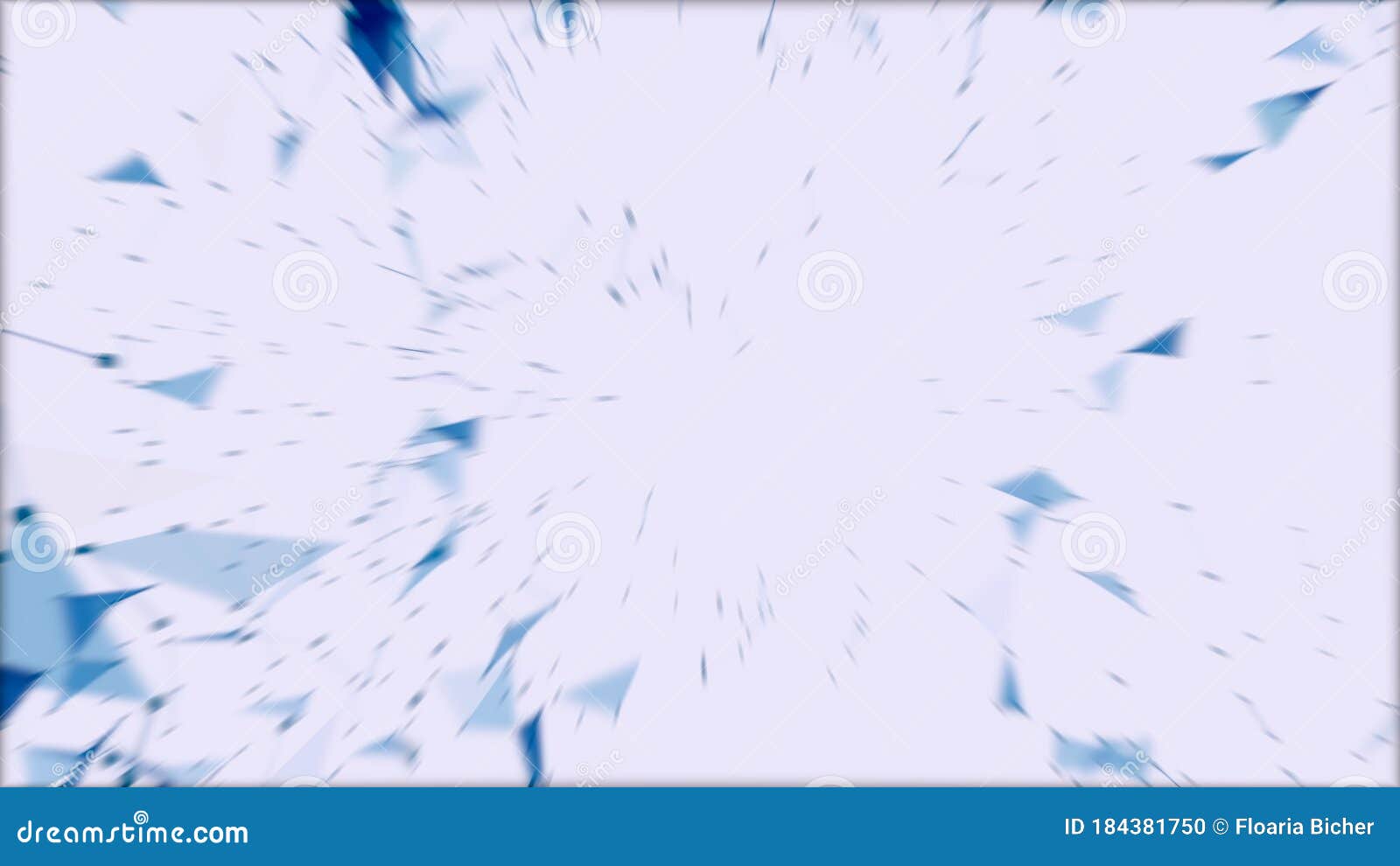 Explosion of Blue Particles on the White Background. Stock Illustration ...