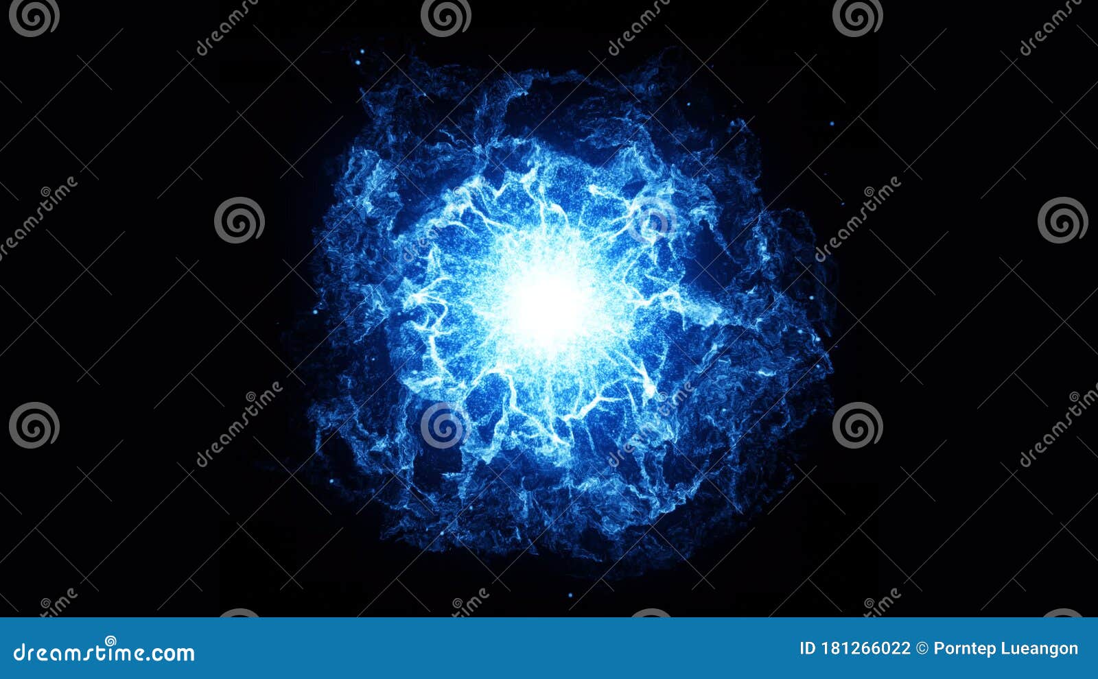 Explosion Blue Shockwave Video.Blue Energy Loop Animation Background ...