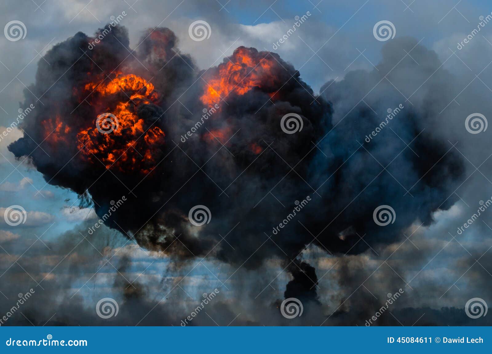 Explosion after bombing stock image. Image of black, heat - 45084611