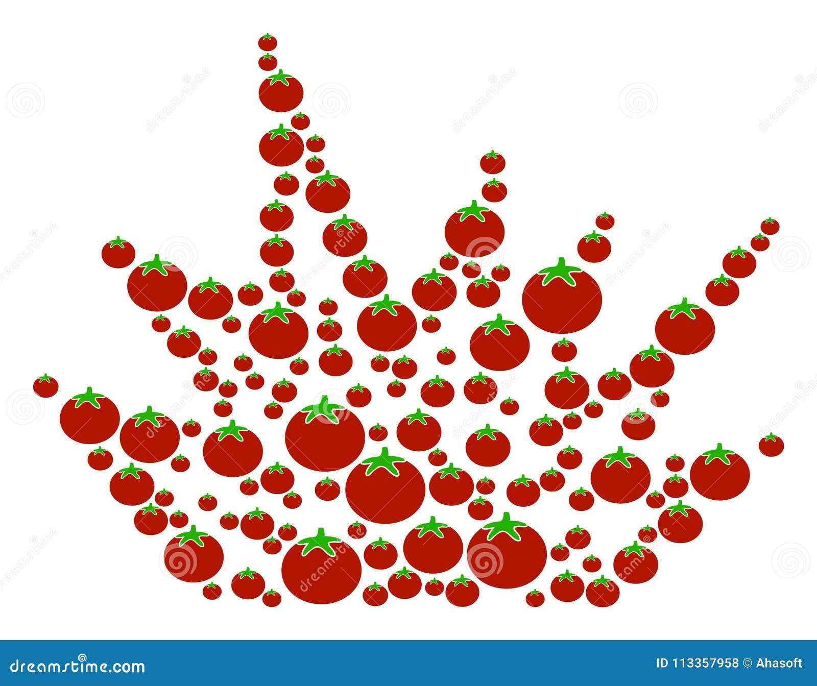Explosion Boom Composition of Tomato Stock Vector - Illustration of ...