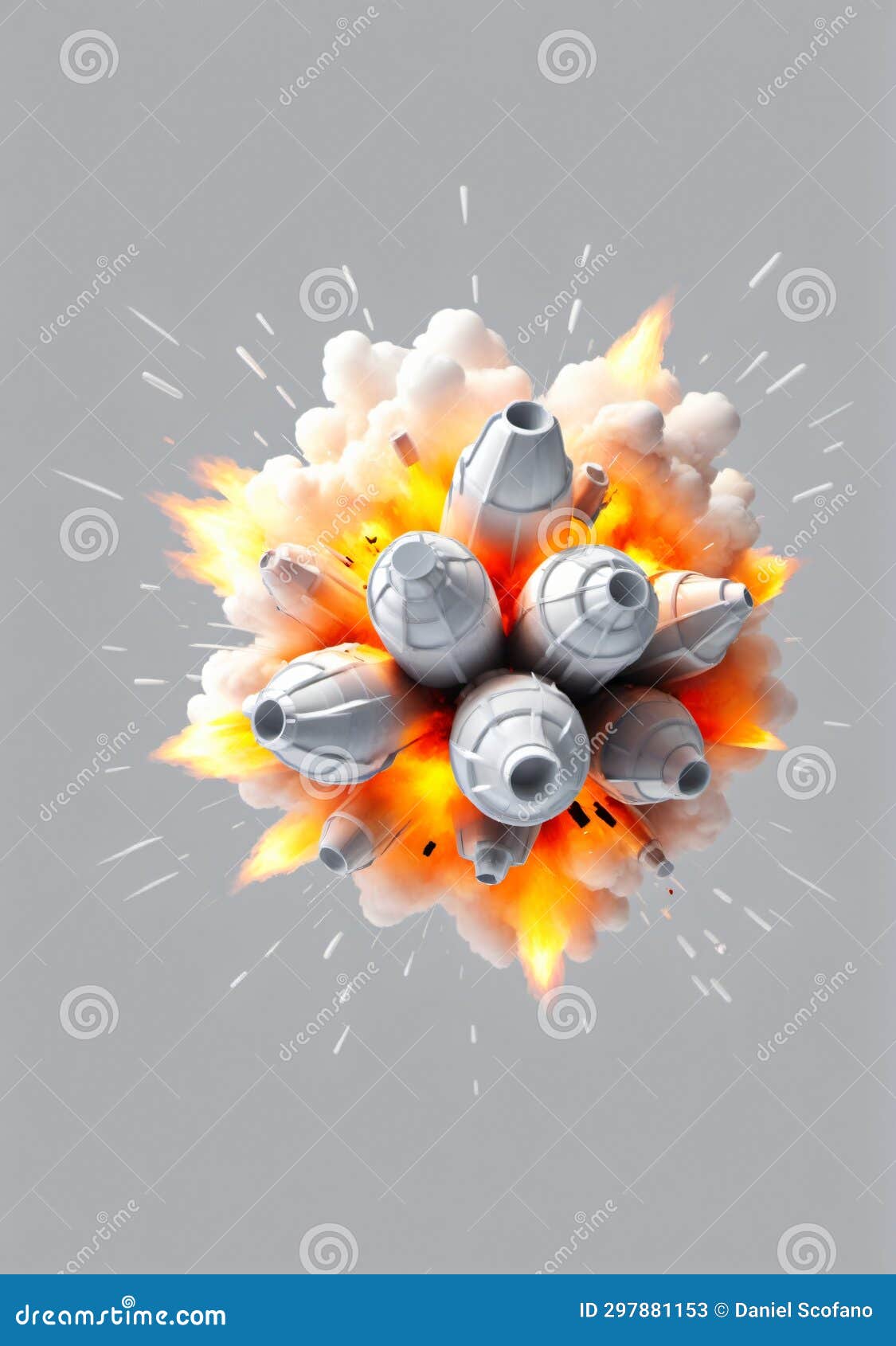 Explosion Border Isolated on a White Background. Generative AI Stock ...