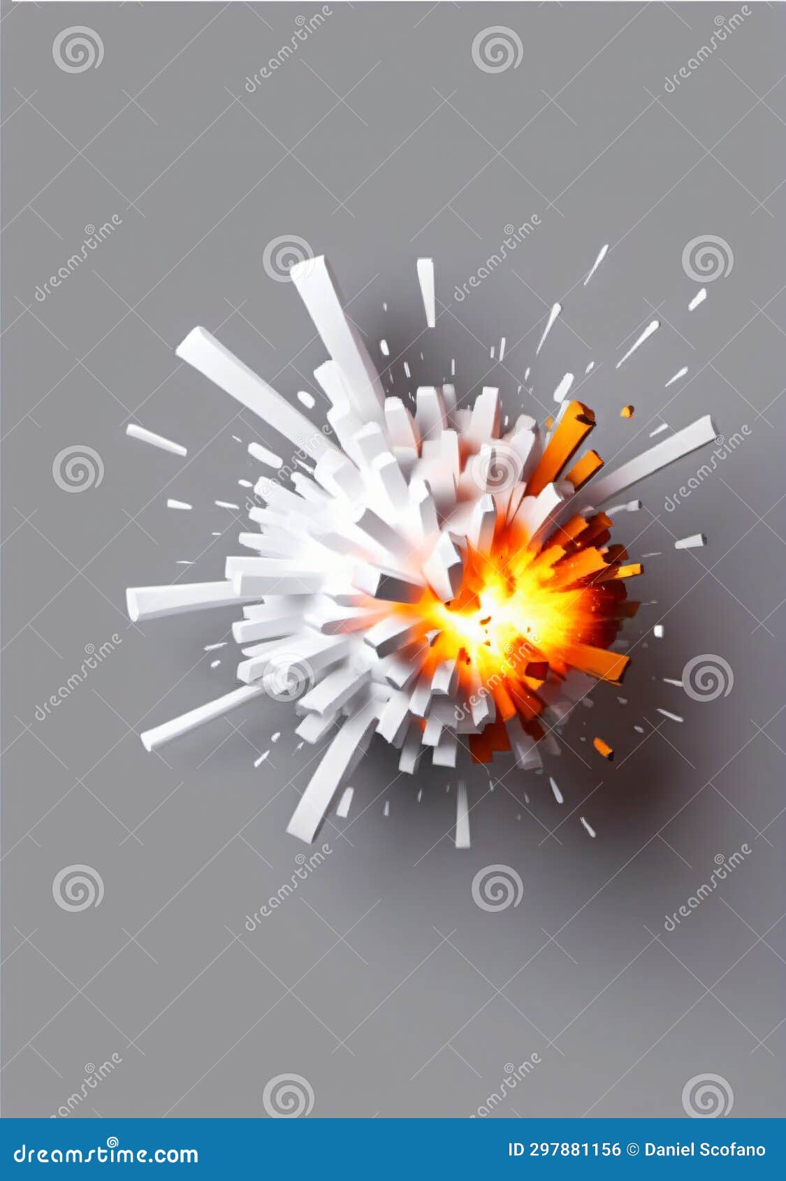 Explosion Border Isolated on a White Background. Generative AI Stock ...