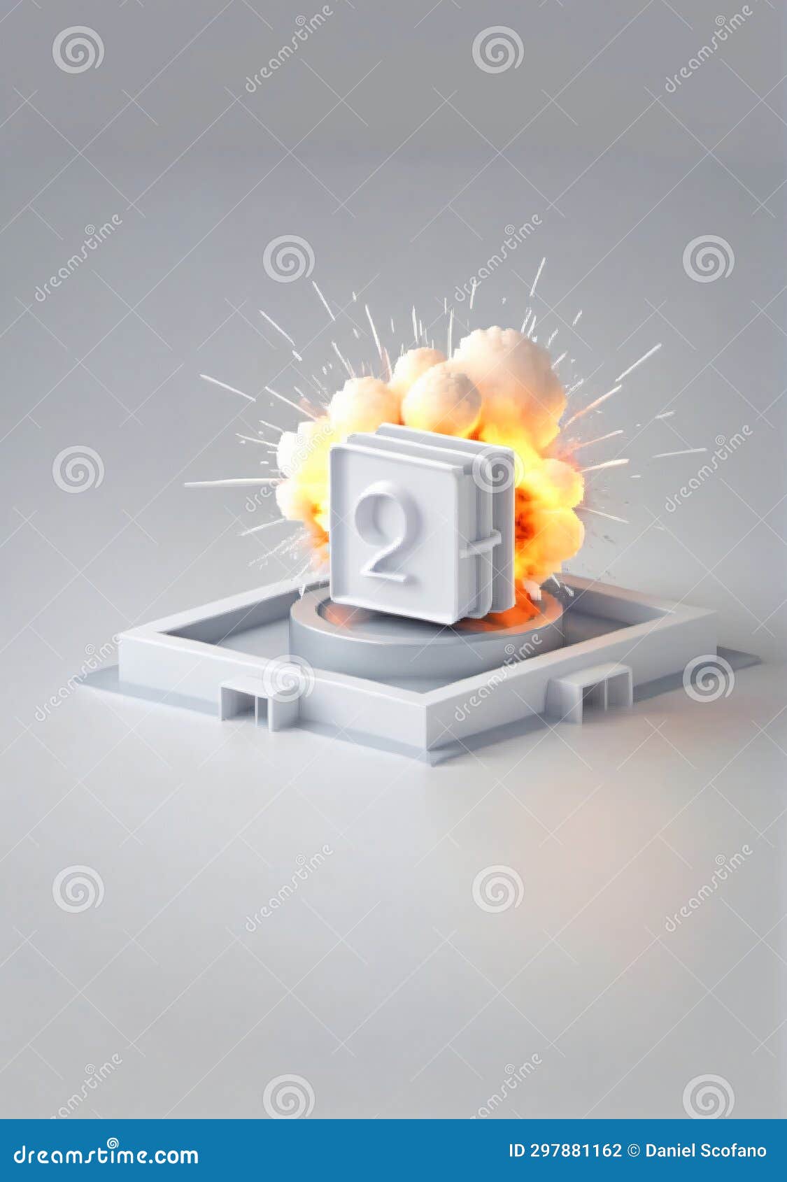 Explosion Border Isolated on a White Background. Generative AI Stock ...