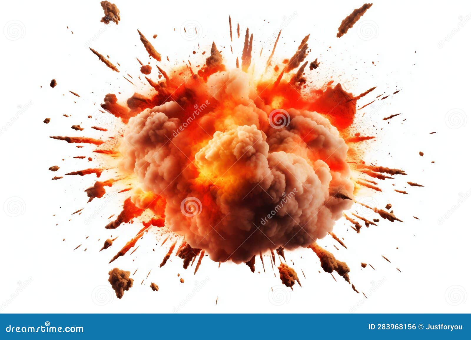 Explosion Border Isolated on White Background. Generative Ai Stock ...