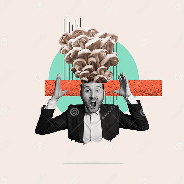Explosion of the Brain. Concept. Stock Photo - Image of burnout ...