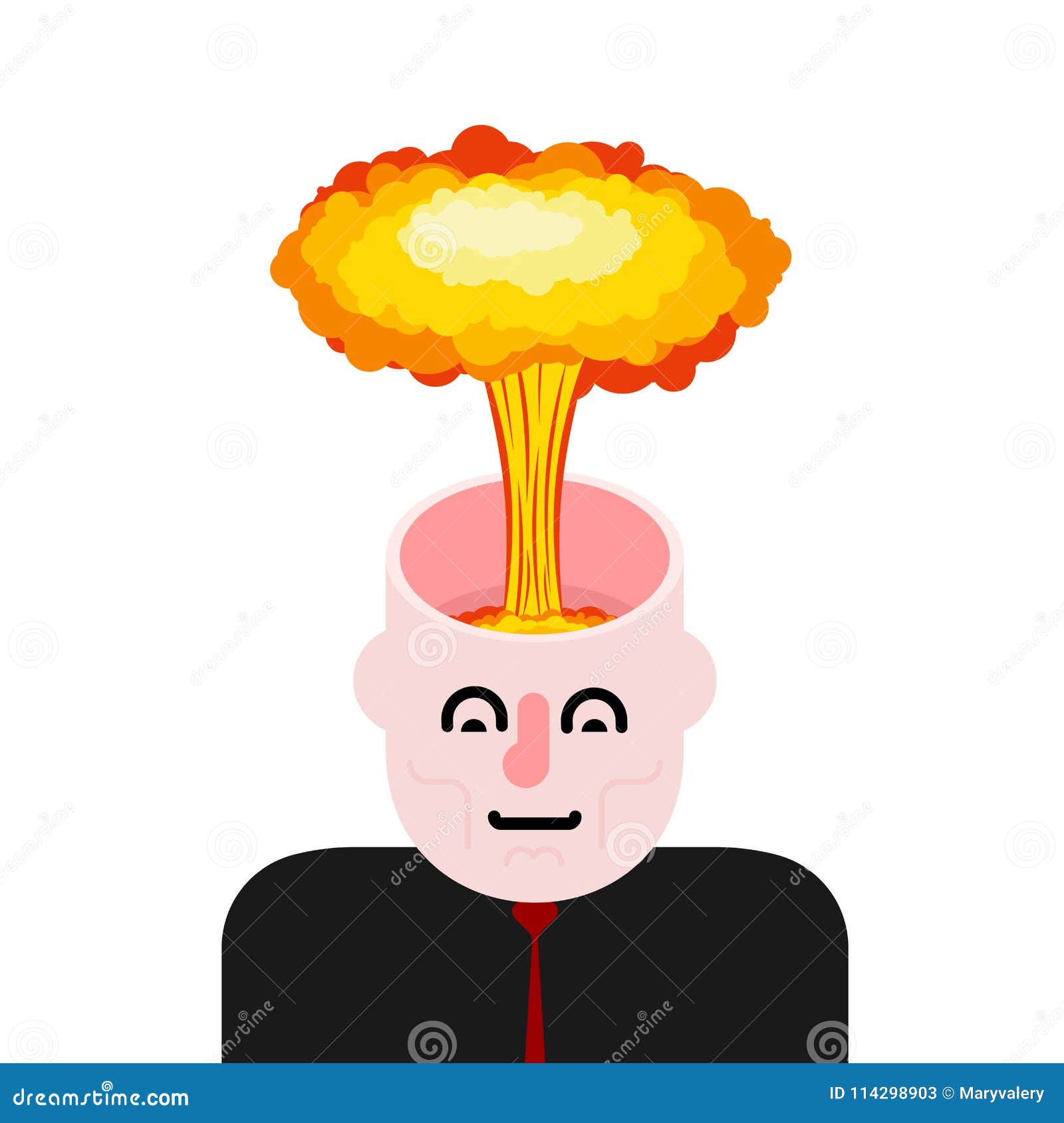 Explosion of Brain. Open Head Stock Vector - Illustration of adult ...