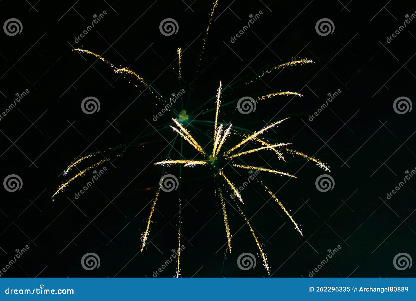 An Explosion of Bright Single Fireworks, Against the Background of the ...