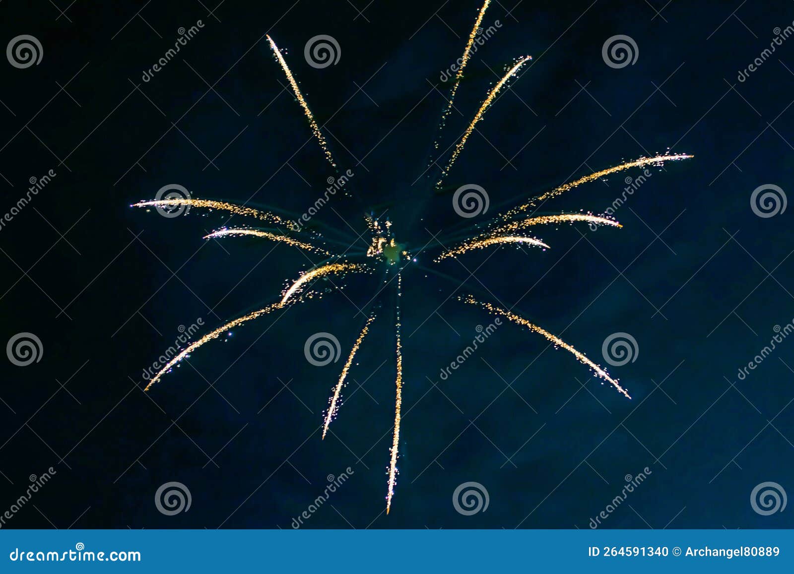 An Explosion of Bright Single Fireworks, Against the Background of the ...