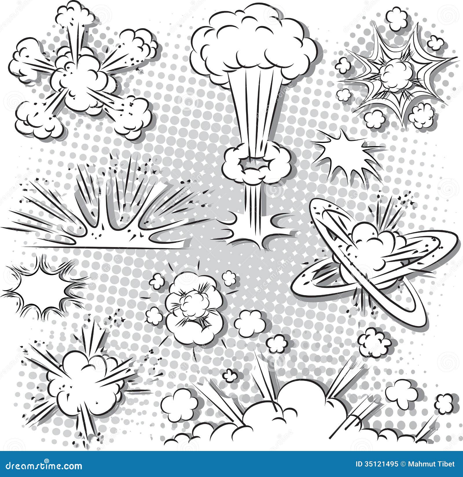 Explosion Bubbles stock vector. Illustration of elements - 35121495
