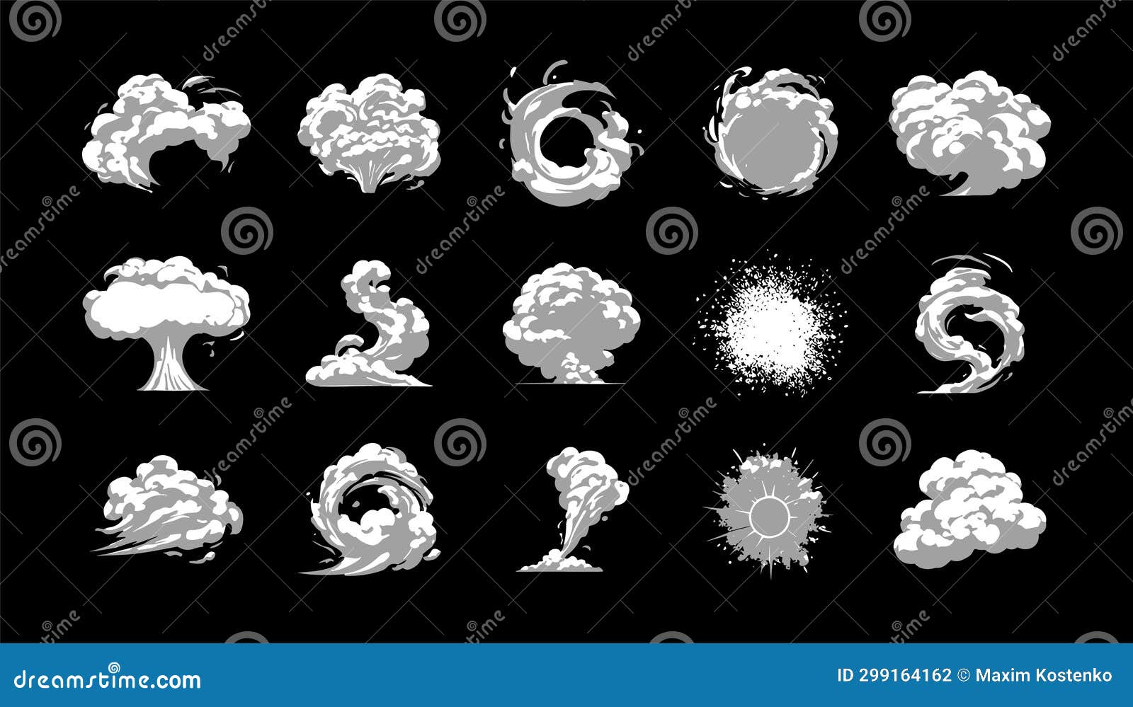 Dynamite Exploded Effects. Realistic Bomb Explosion With Fire And Smoke ...