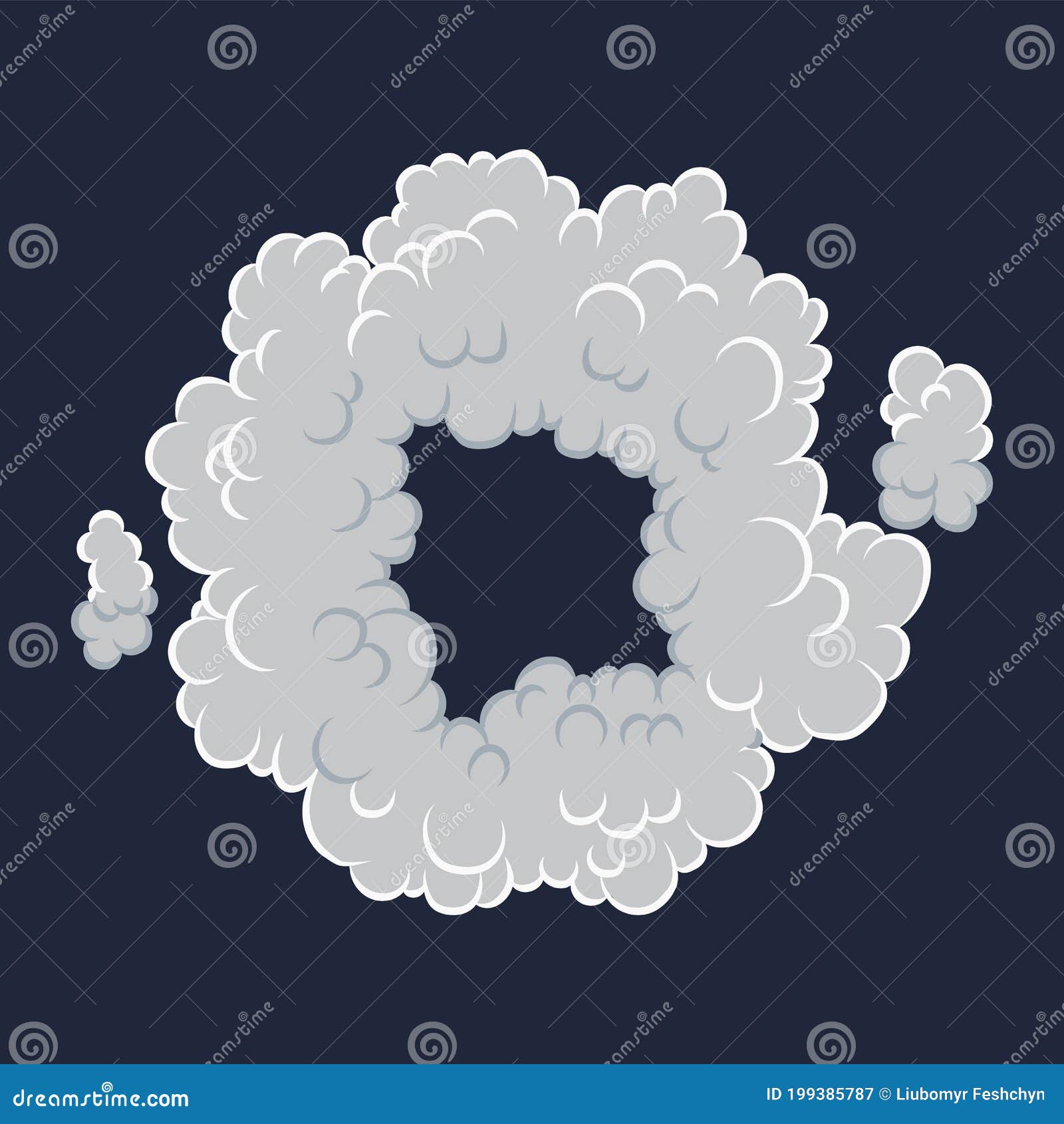 Explosion. Cartoon Bomb Explode Effect with Smoke Effect. Comic Boom ...