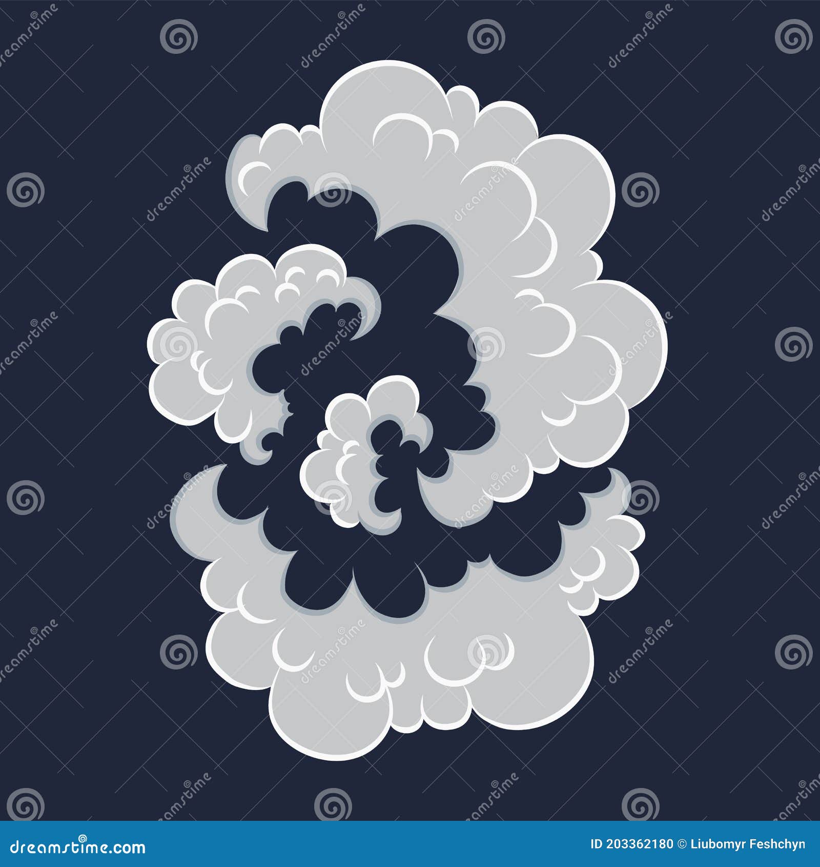 Explosion. Cartoon Bomb Explode Effect with Smoke Effect. Comic Boom ...