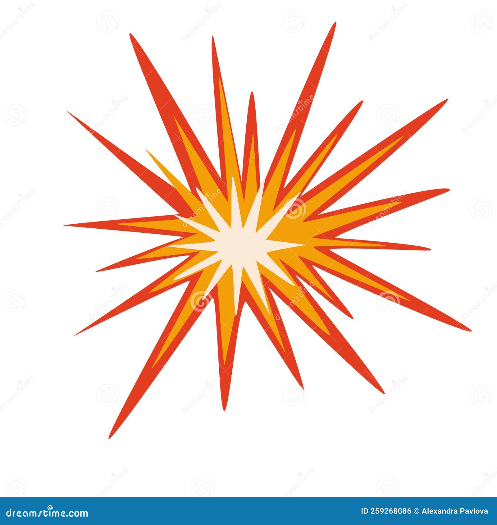 Explosion. Cartoon Dynamite or Bomb Explosion, Fire. Boom Clouds and ...