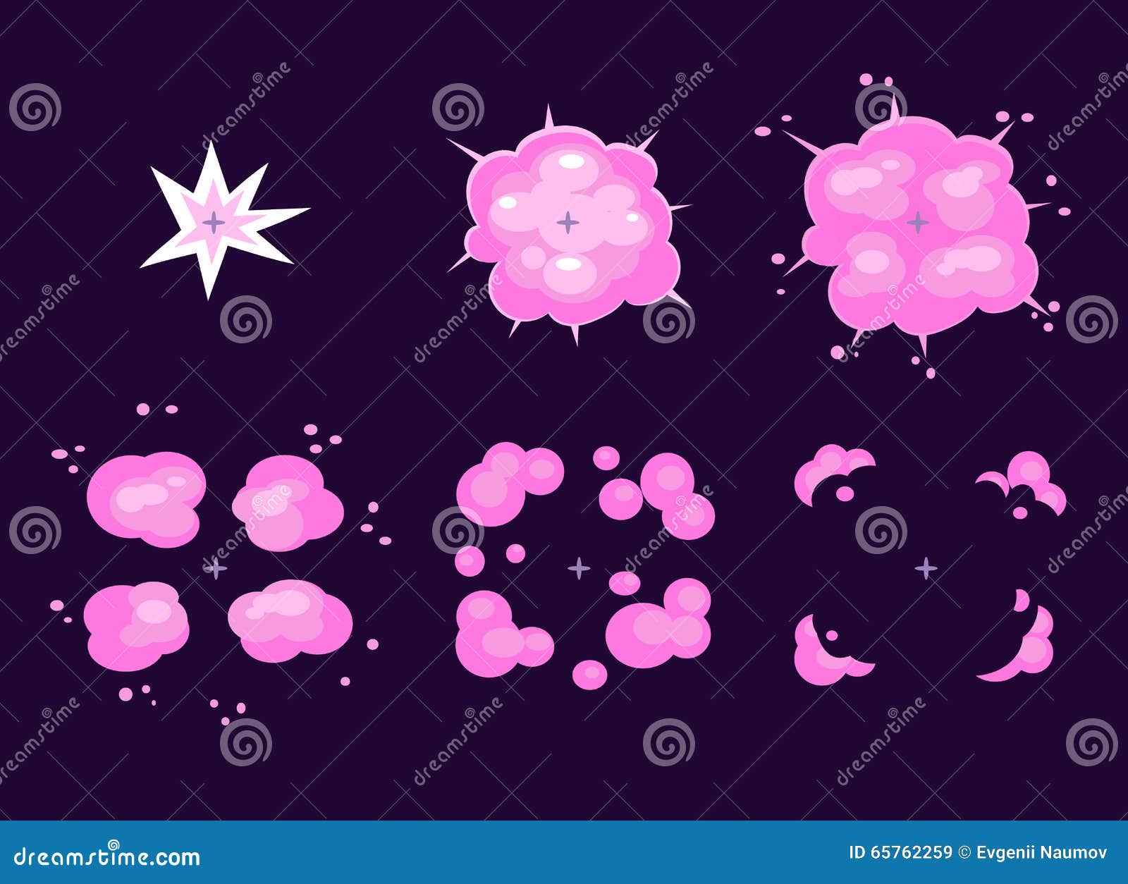 Cartoon Explode Icons. Comic Book Explosion Bubbles. Pop Art Big Bang ...