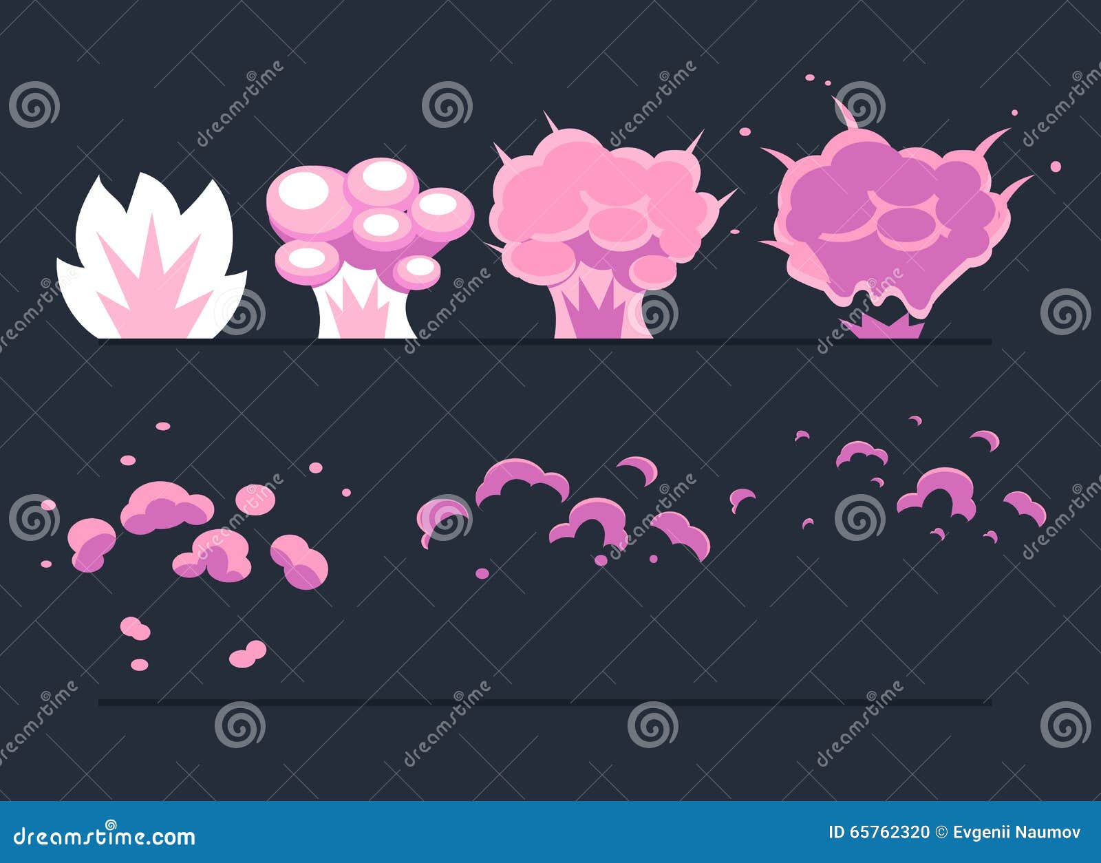Explosion, Cartoon Explode Effect Animation Stock Vector - Illustration ...