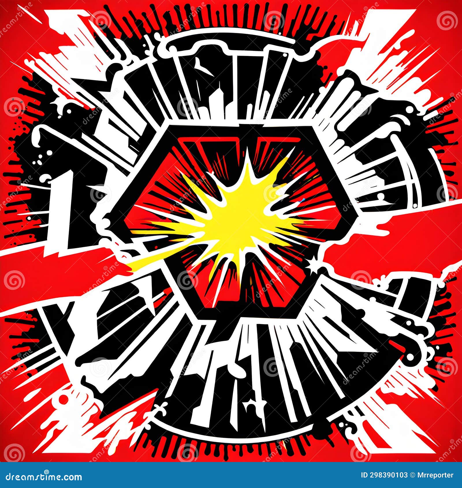 Explosion. Cartoon Style, Ai Stock Illustration - Illustration of ...