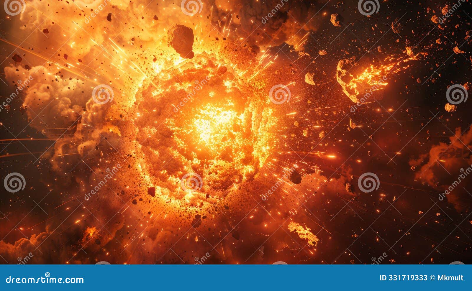 Explosion of a Celestial Body in a Cosmic Environment during a Vibrant ...