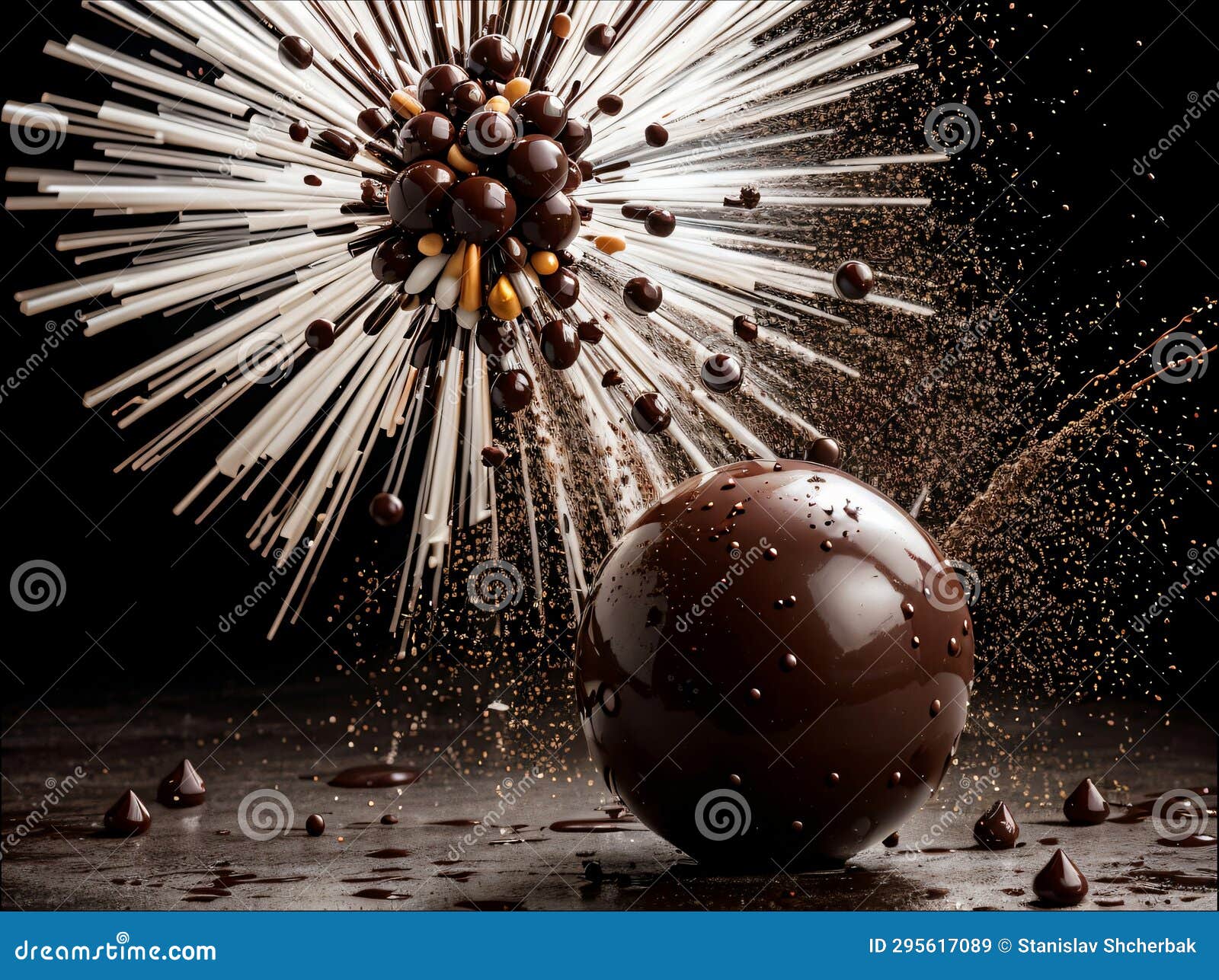 Explosion of Chocolate. Milk Chocolate. Stock Illustration ...