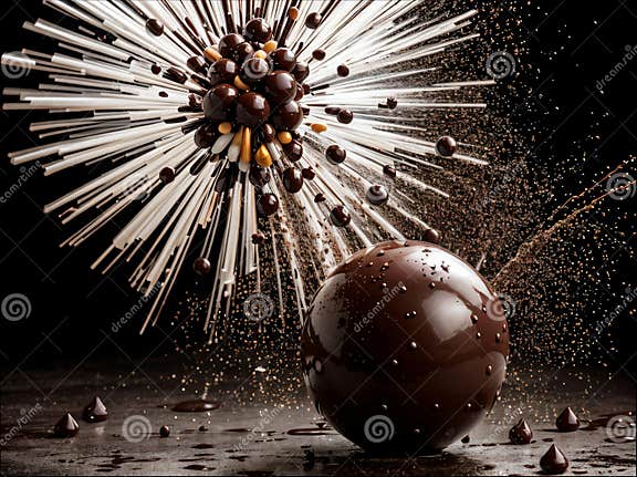 Explosion of Chocolate. Milk Chocolate. Stock Illustration ...
