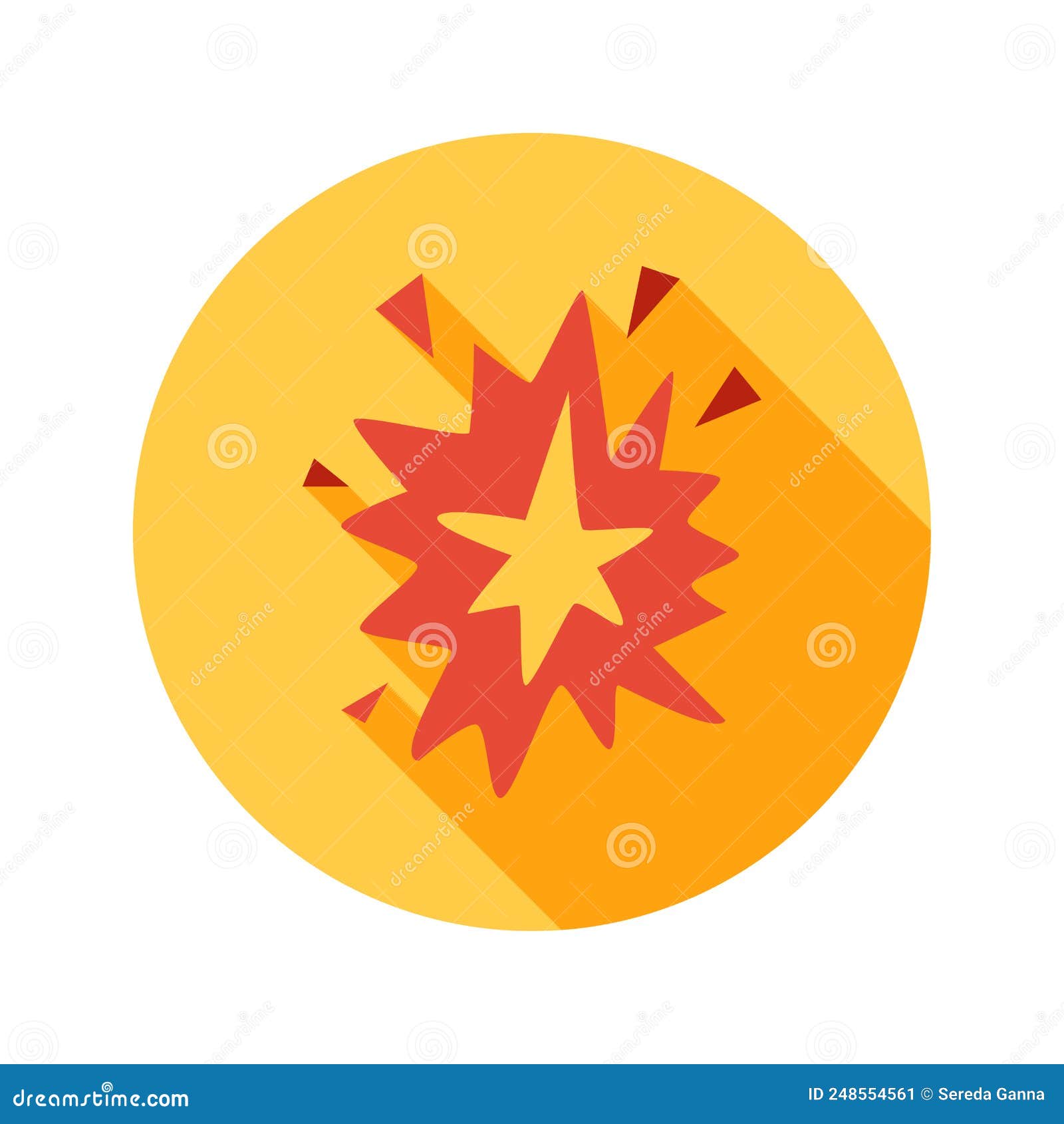 Explosion Circle Icon stock vector. Illustration of flash - 248554561