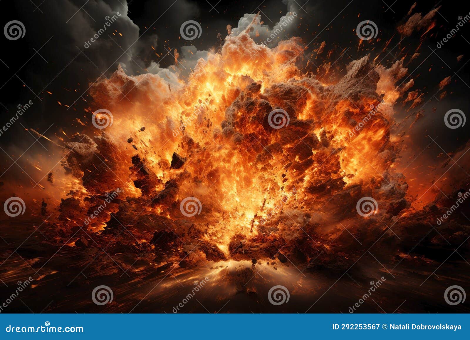 Explosion in the City,huge Fire Stock Image - Image of fiery, fireworks ...