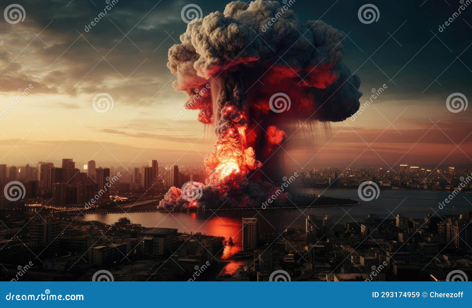 Explosion in the City at Night Stock Image - Image of bright, effect ...