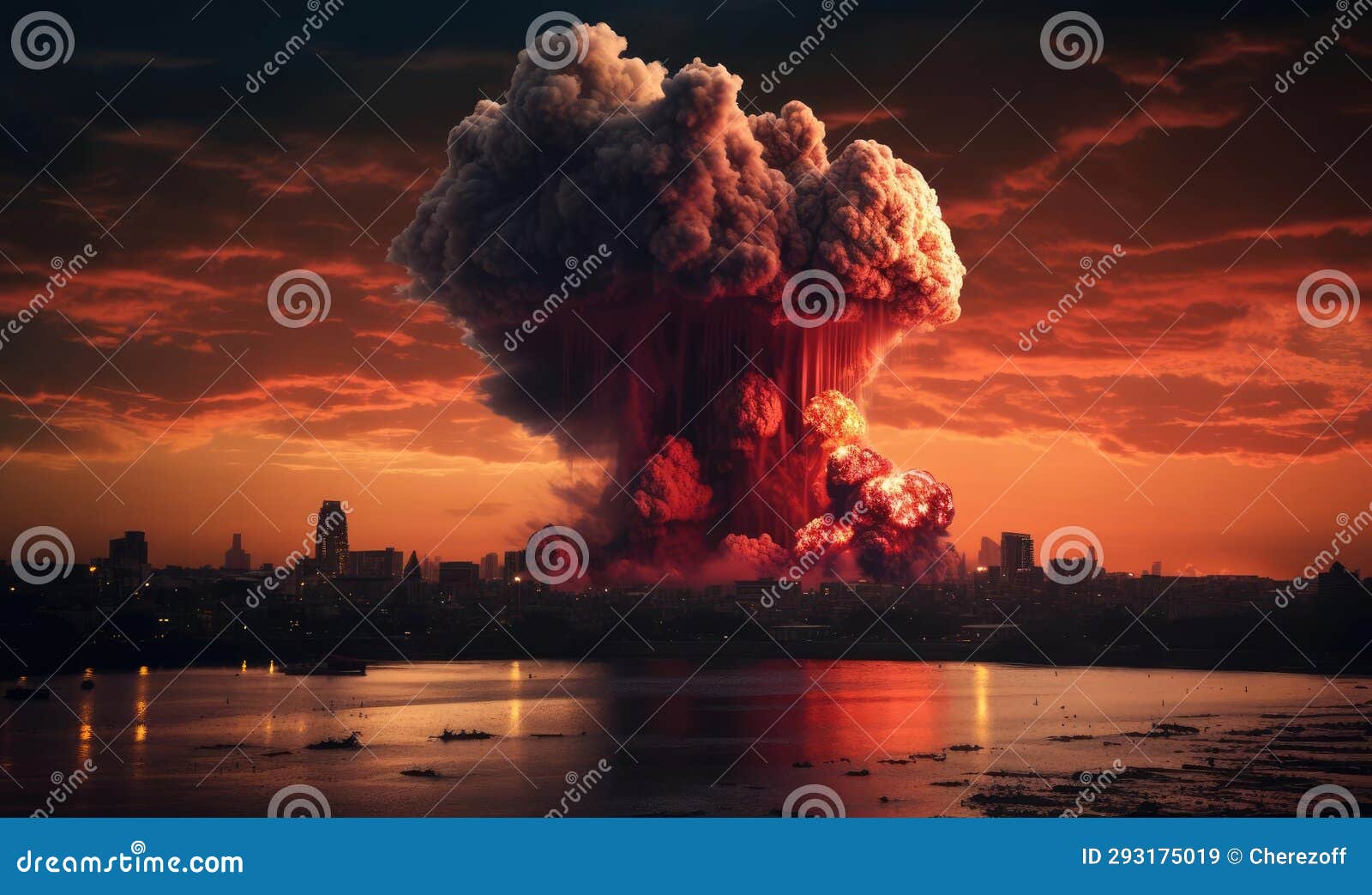 Explosion in the City at Night Stock Image - Image of street ...