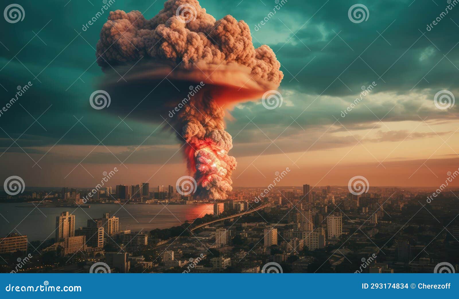 Explosion in the City at Night Stock Photo - Image of trail, technology ...