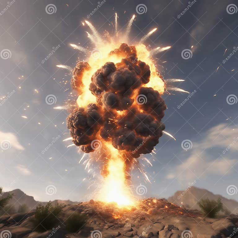 Explosion Cloud, Explosion Effect, Realistic Explosion Boom, Realistic ...