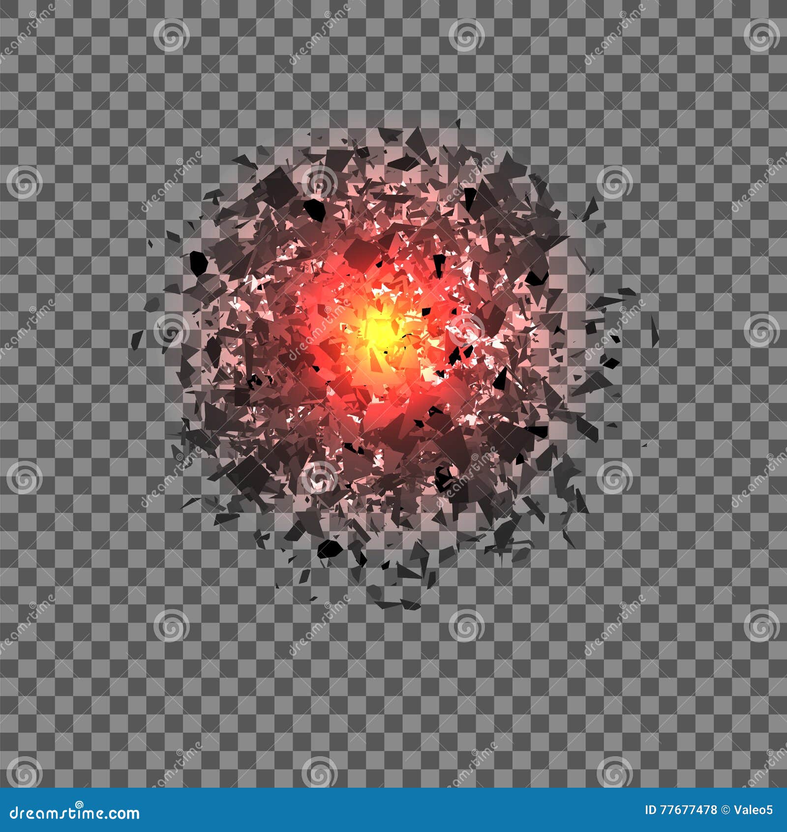 Explosion Cloud of Grey Pieces Stock Vector - Illustration of ...