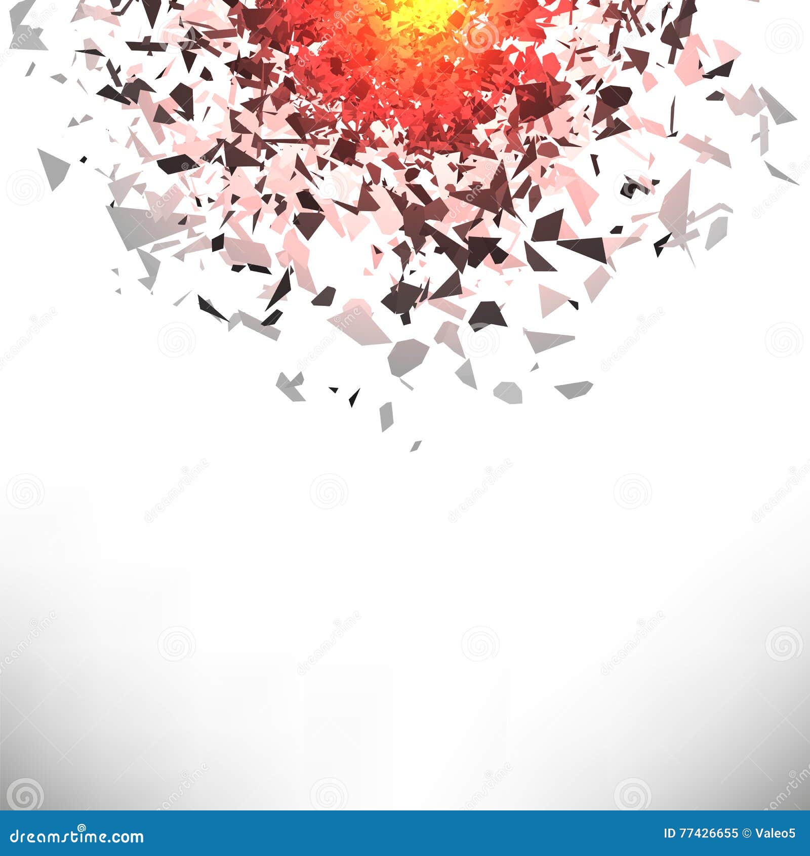 Explosion Cloud of Grey Pieces Randomly Fly Stock Vector - Illustration ...