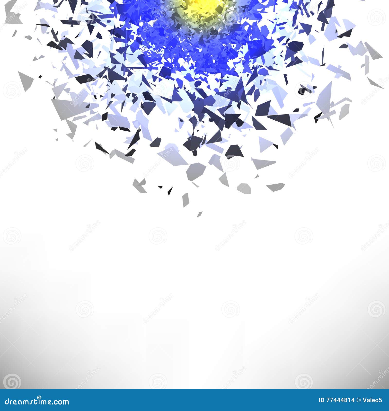 Explosion Cloud of Grey Pieces. Sharp Particles Stock Vector ...