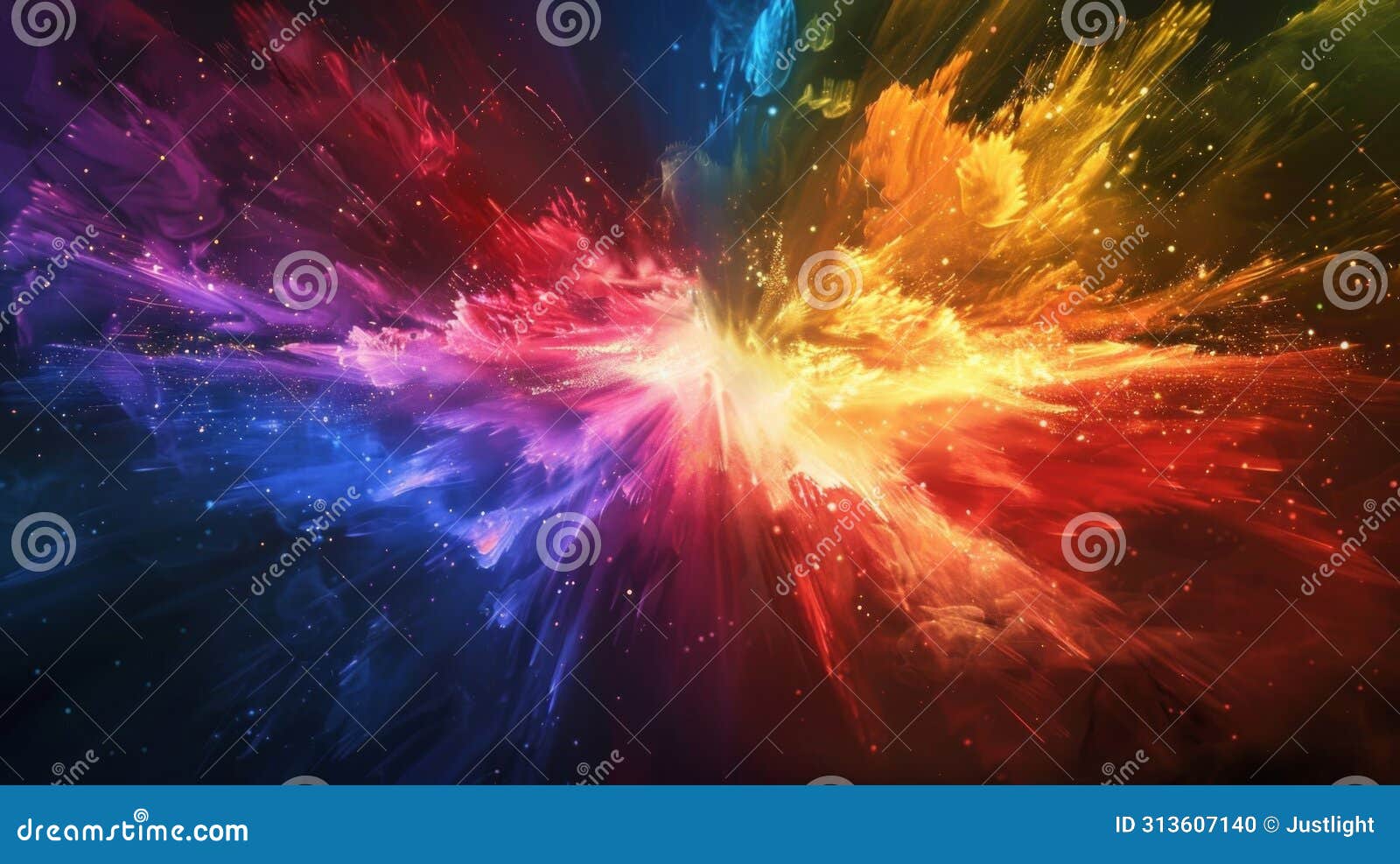 An Explosion of Color Breaks through the Darkness As Prism Light ...