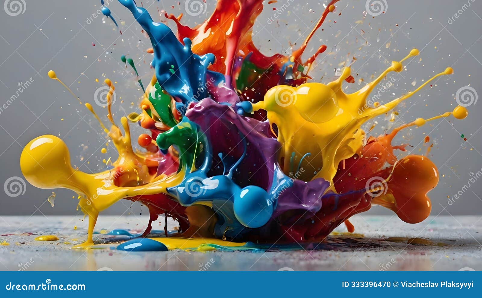 Explosion of Color: a Burst of Creative Energy Stock Illustration ...