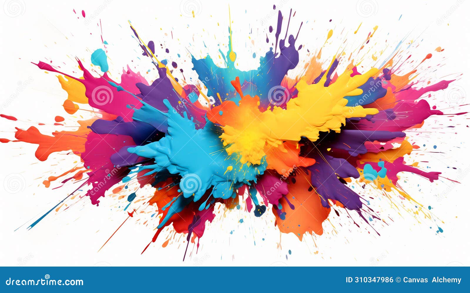 Explosion of Color: Dynamic Paint Splatter Stock Photo - Image of ...
