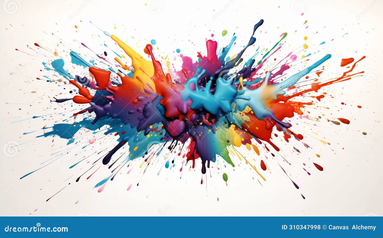Explosion of Color: Dynamic Paint Splatter Stock Photo - Image of ...