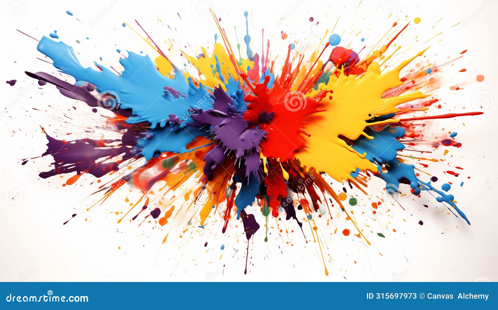 Explosion of Color: Dynamic Paint Splatter Stock Image - Image of ...