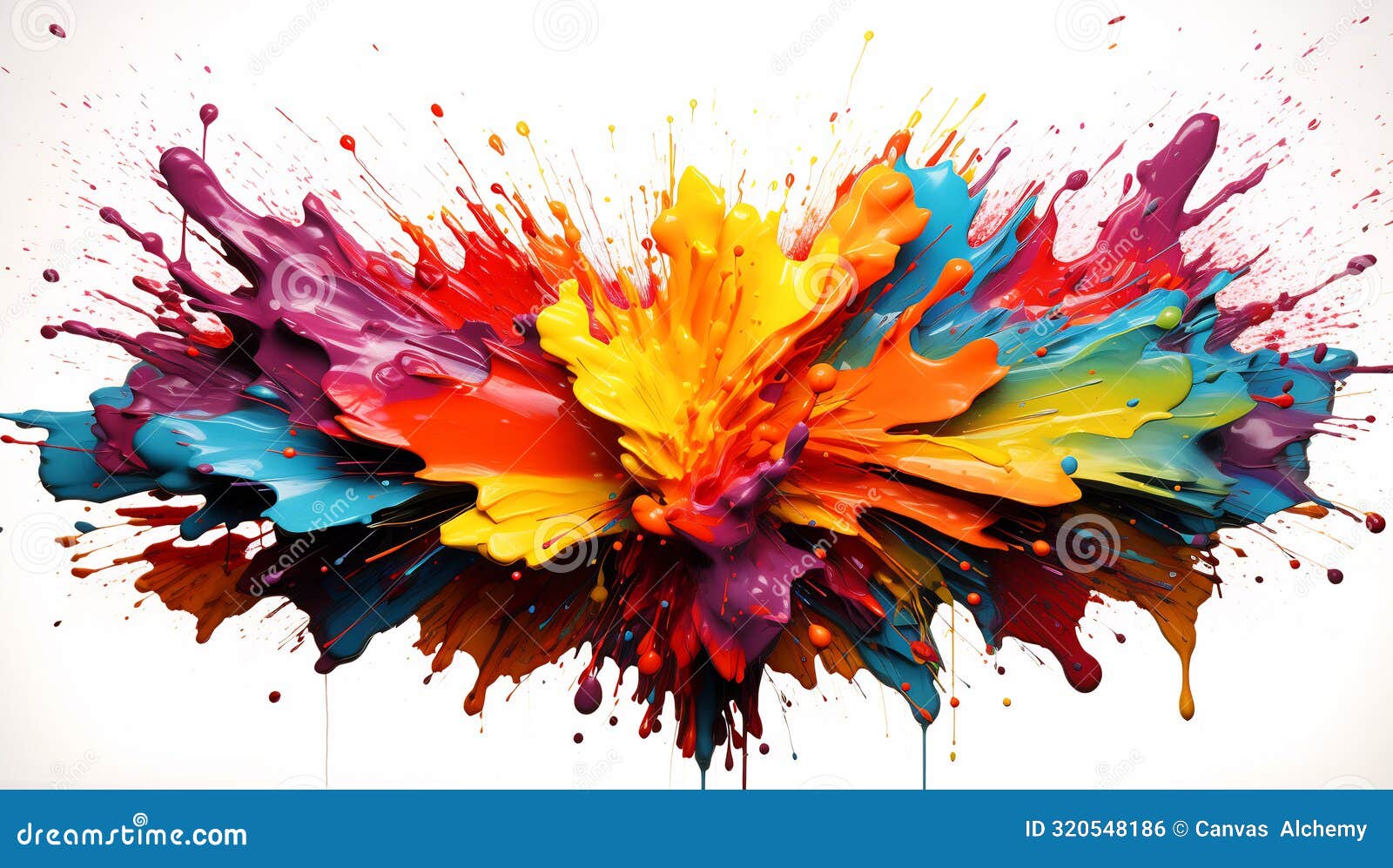 Explosion of Color: Dynamic Paint Splatter Stock Photo - Image of ...